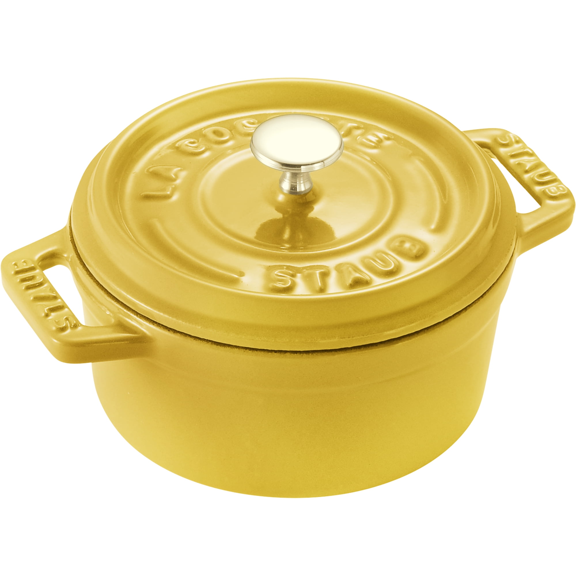 Staub Cast Iron Mini Round Cocotte, Dutch Oven, 0.25-quart, serves 1 ...