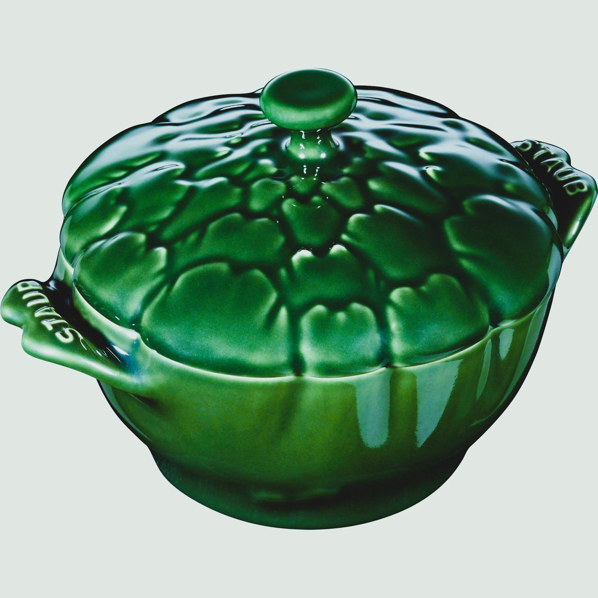 Staub Enamel Bakeware 16-oz Petite Artichoke Cocotte with Cooking Lid ...