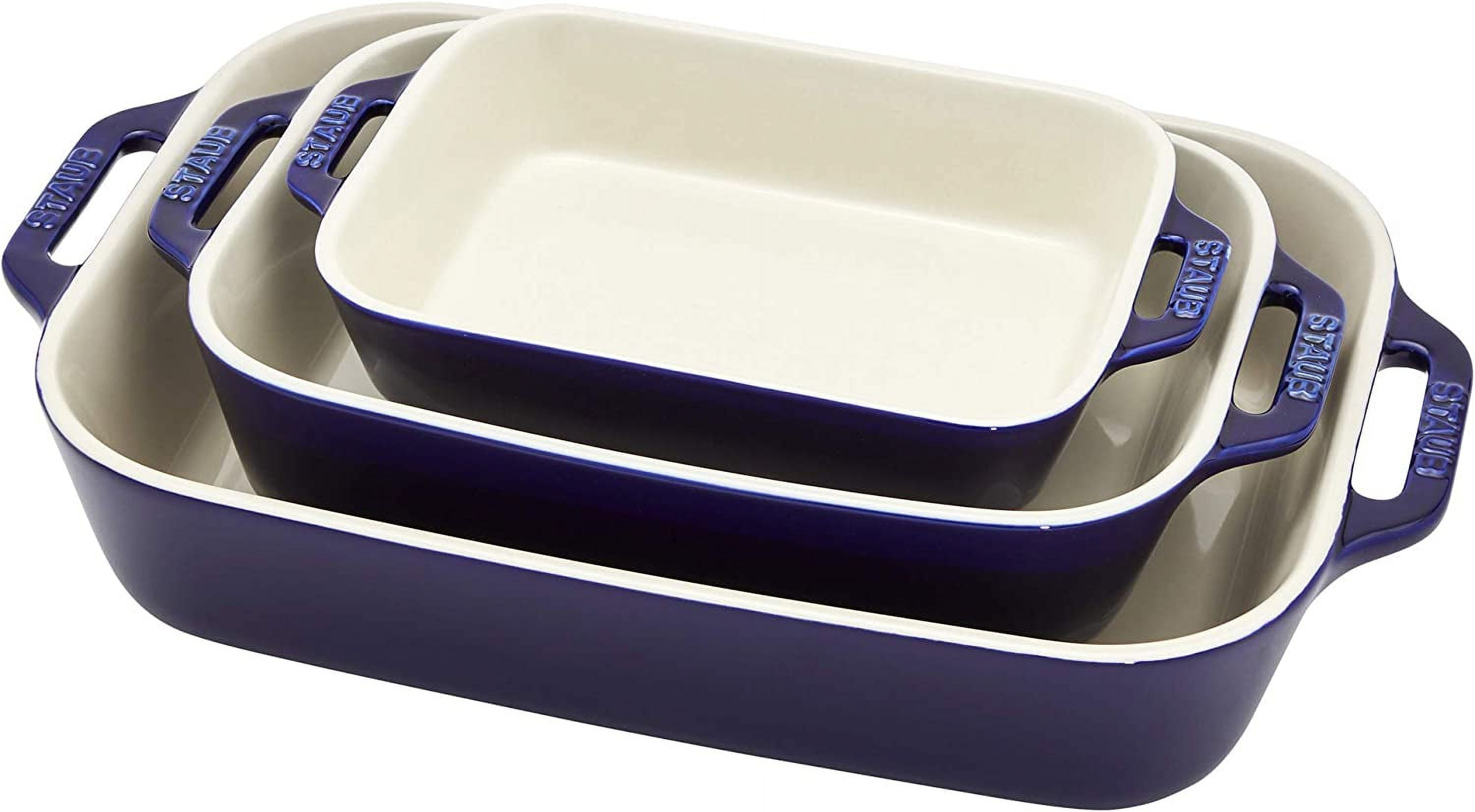 Staub Ceramic Baking Dish Set, 3pc, Cherry - Walmart.com