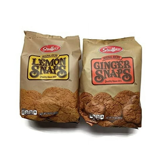 Stauffer's 2-pack Snaps Cookies Variety: Ginger Snaps & Lemon Snaps, 14 ...