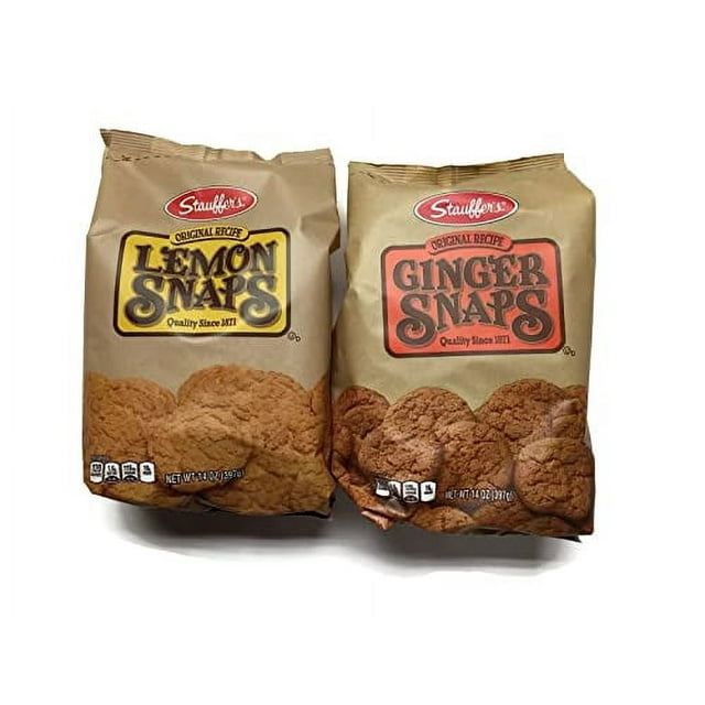 Stauffer's 2-pack Snaps Cookies Variety: Ginger Snaps & Lemon Snaps, 14 ...