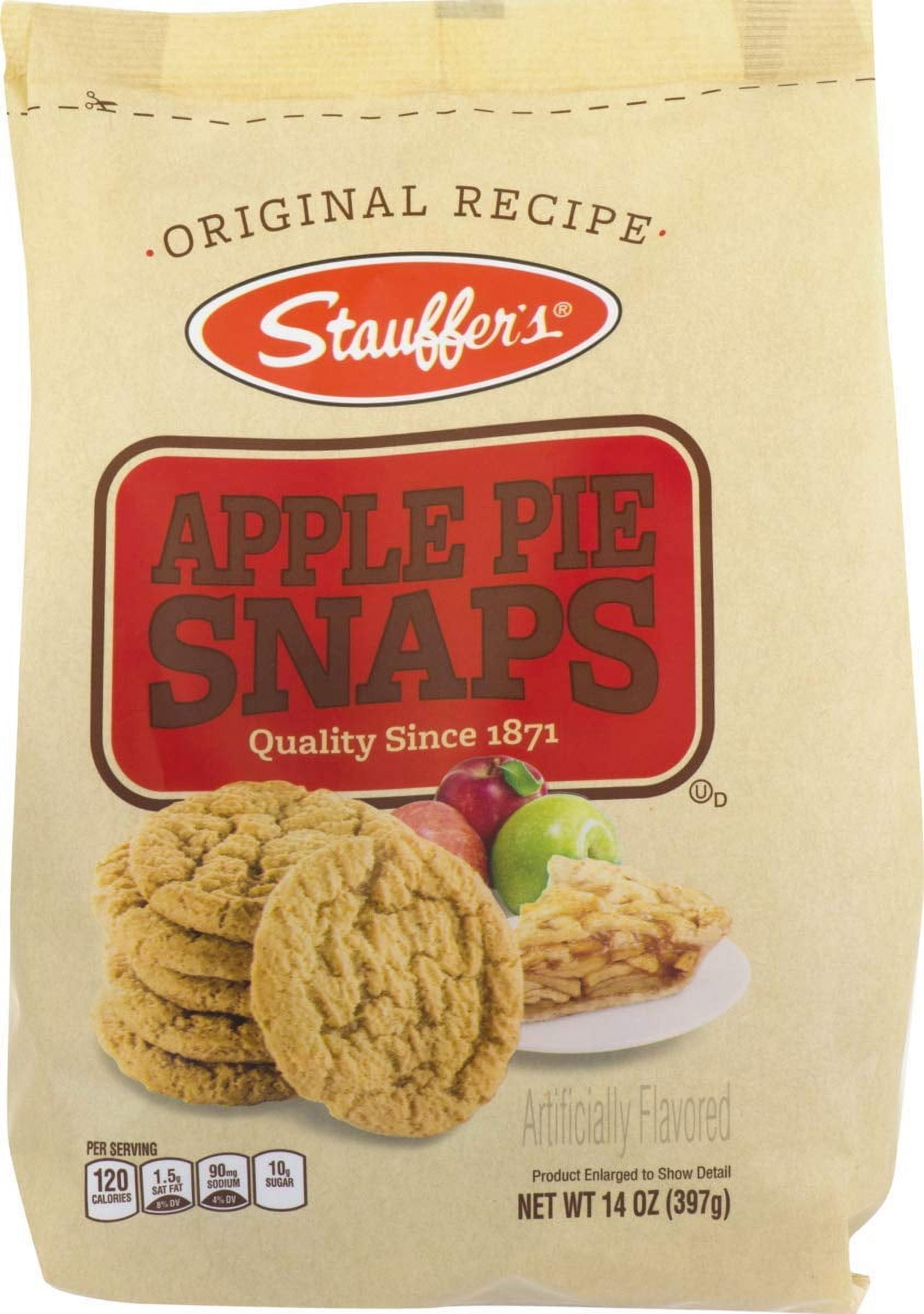 Stauffer's Cookies Apple Pie AIF4 Snaps or Pumpkin Spice Snaps, Four 14 ...