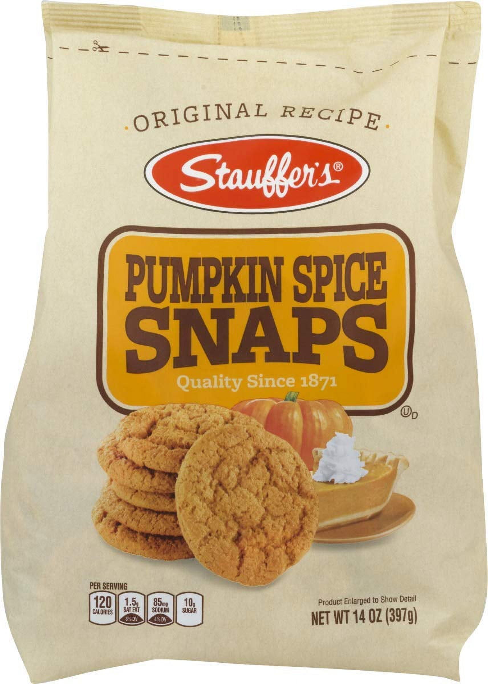 Stauffer's Cookies Pumpkin Spice Snaps, 4-Pack 14 oz. Bags - Walmart.com