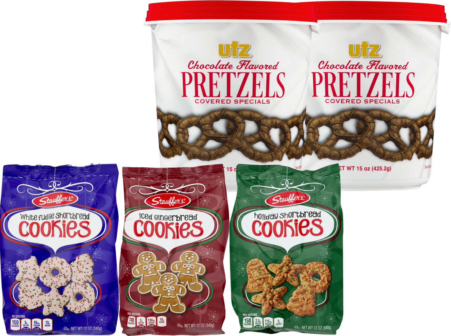Stauffer's Holiday Cookie Assortment & Utz Chocolate Flavored Covered ...