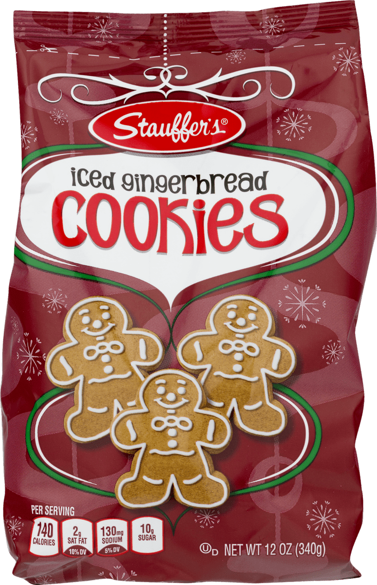 Stauffer's Christmas Iced Gingerbread Cookies, 4-Pack of 12 oz. Foil ...