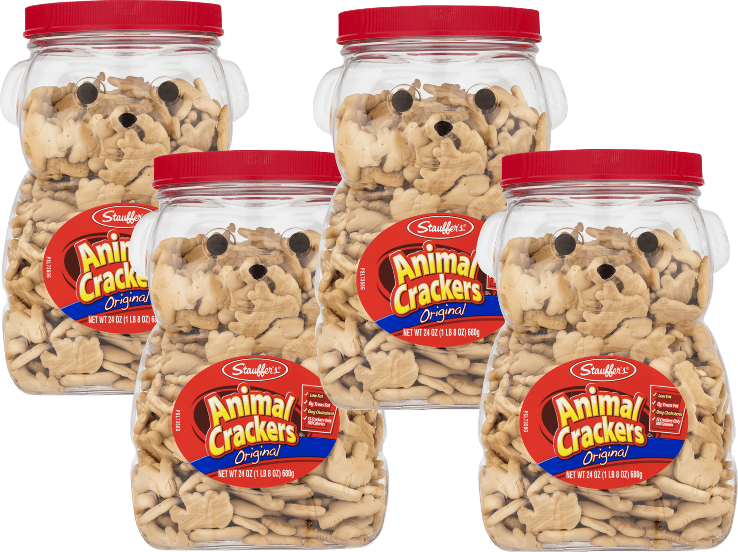 Stauffer's Original Animal Crackers 24 oz. Bear Jug 4- Pack - Walmart.com