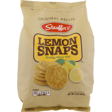 Stauffer's 2-pack Snaps Cookies Variety: Ginger Snaps & Lemon Snaps, 14 ...