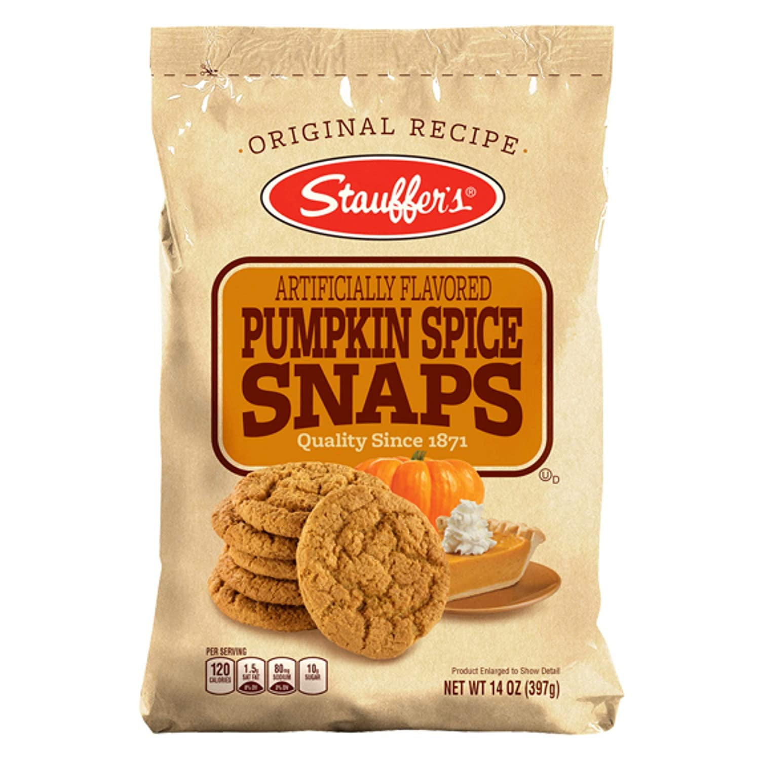 Stauffer's Pumpkin Pie Snaps Cookies Pumpkin pie spices baked into a ...