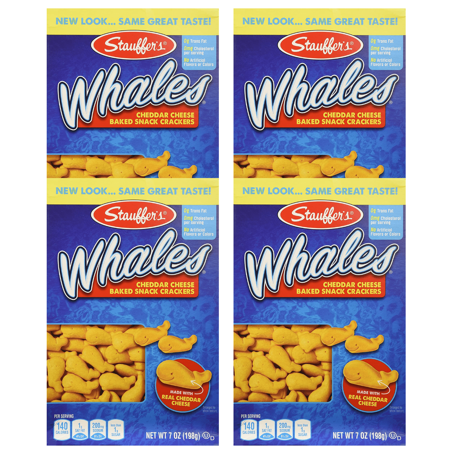 Stauffer's Whales Baked Cheddar Cheese Crackers, Made with Real Cheese ...