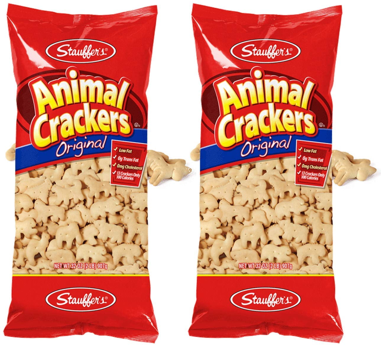 Stauffers Original Animal Crackers- 2-Pack 32 oz. Bags - Walmart.com