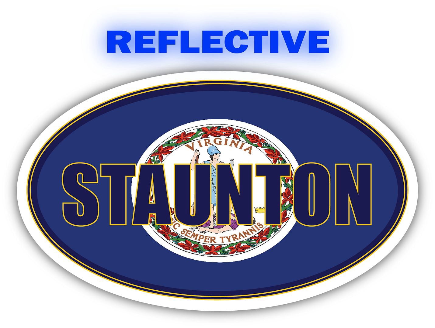 Staunton City Virginia State Flag | VA Flag Staunton County Oval State ...