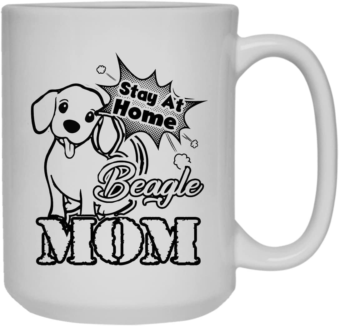Stay At Home Beagle Mom Coffee Mugs, Novelty Coffee Mug 15 oz - Walmart.com