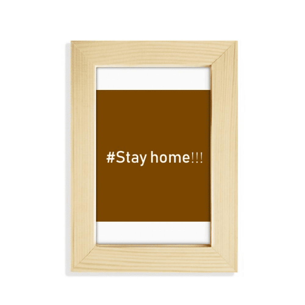 Stay At Home Fonts Warning Desktop Display Photo Frame Picture Art ...