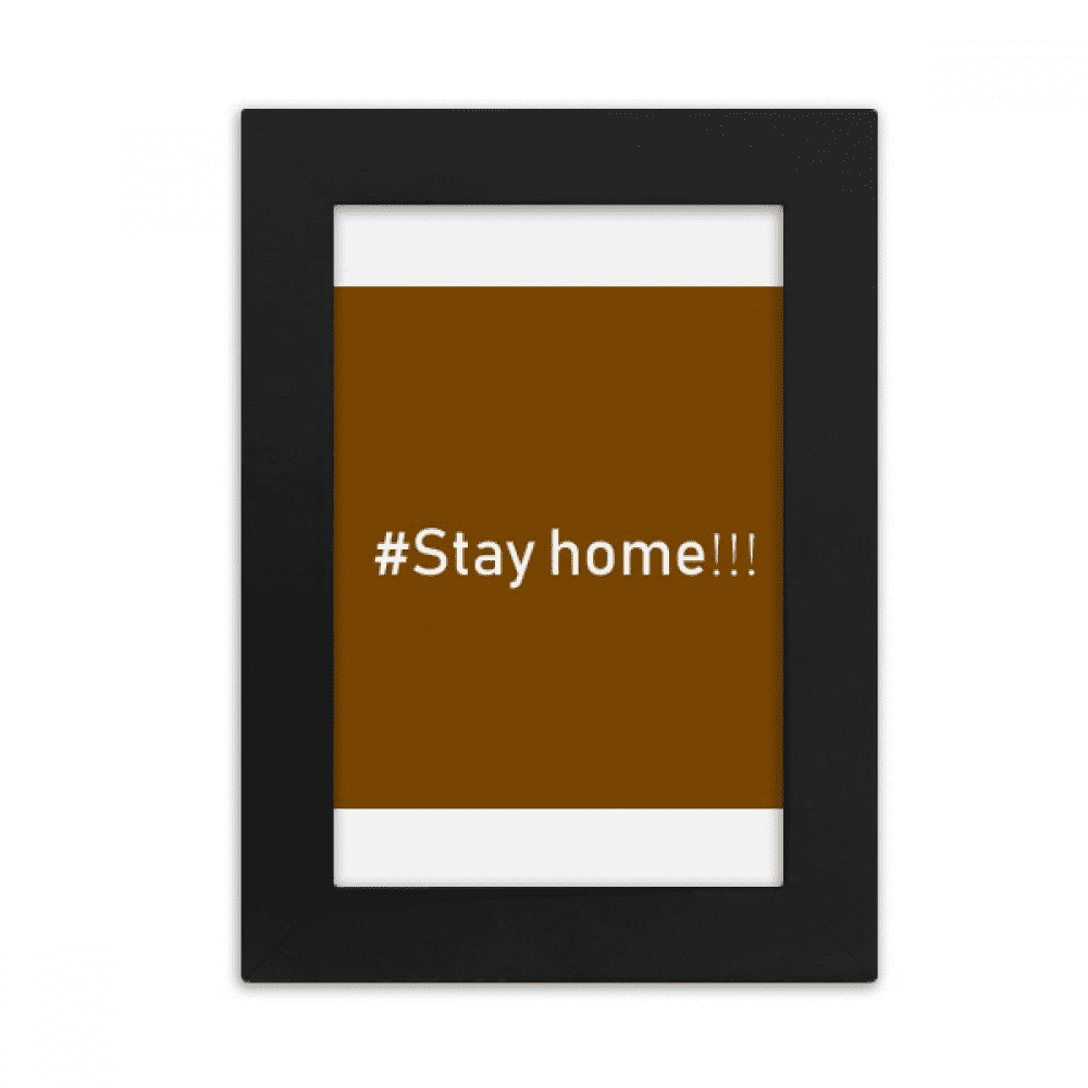Stay At Home Fonts Warning Desktop Photo Frame Picture Display Art ...
