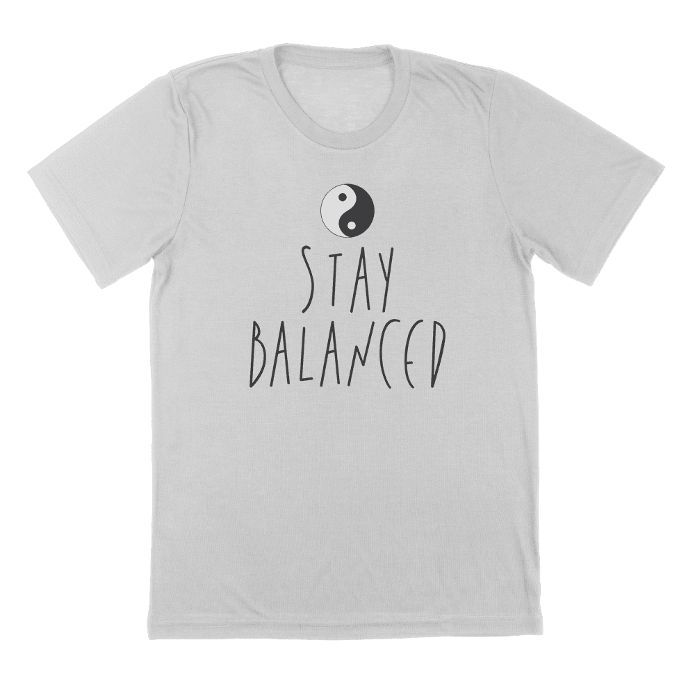 Stay Balanced Humor Graphic Ice Grey Mens T-Shirt - Walmart.com