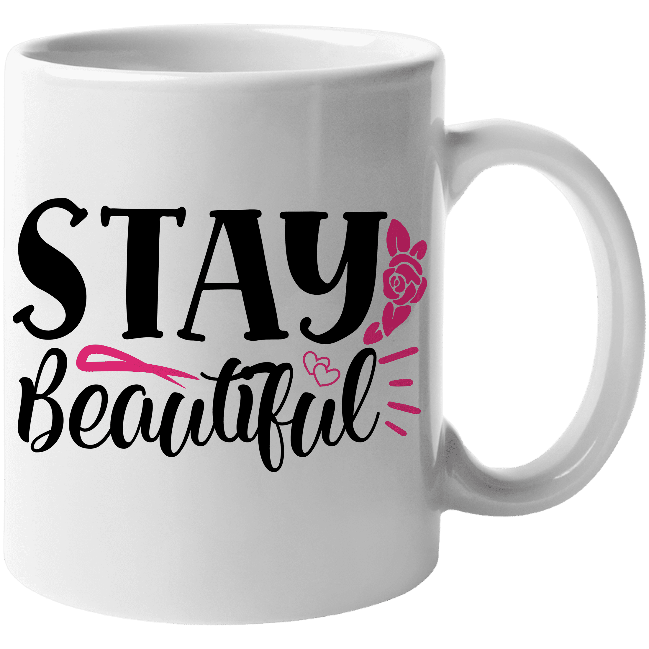 Stay Beautiful Quote with Artsy Design - Beauty Themed Merch for Makeup ...