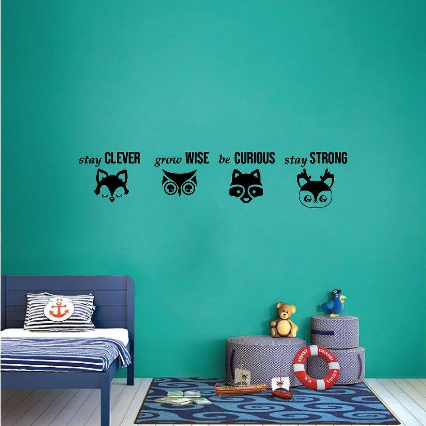 Stay Clever Grow Wise Be Curious Stay Strong Motivation Quote Design ...