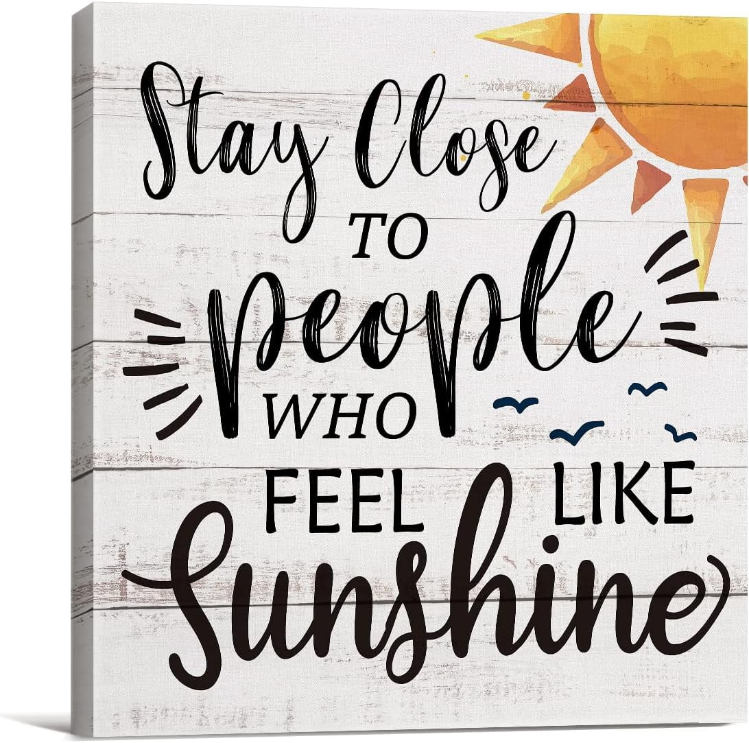 Stay Close to People Who Feel Like Sunshine Wood Box Sign Desk Decor ...