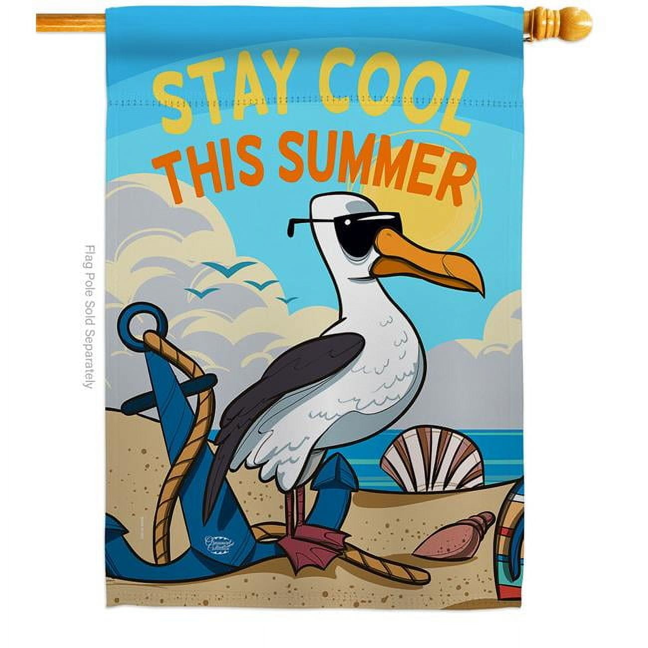 Stay Cool This Summer Summertime Fun & Sun 28 x 40 in. Double-Sided ...