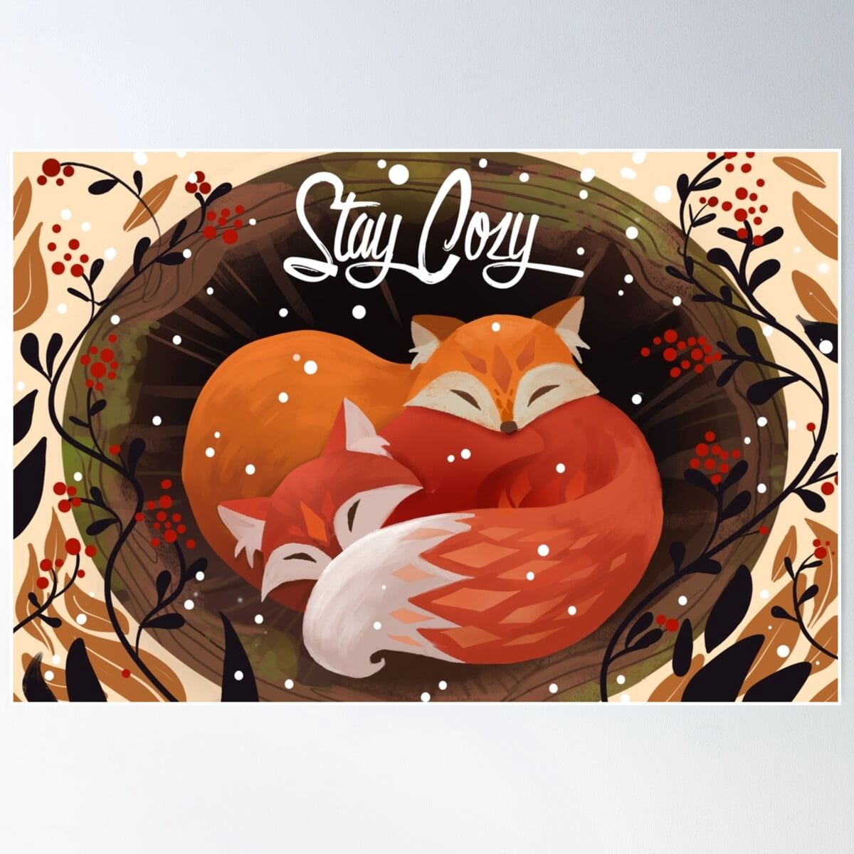 Stay Cozy Poster Wall Art, Modern Wall Decor For Living Room Bedroom ...
