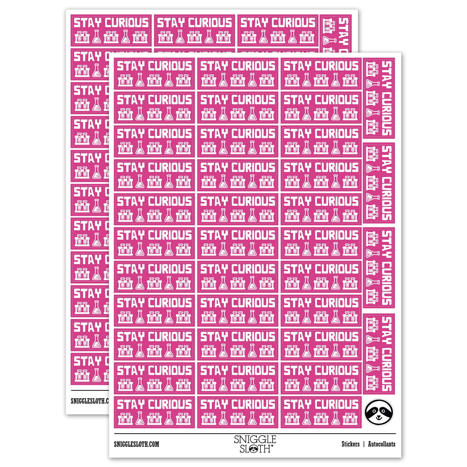 Stay Curious Science Beakers Teacher Student School Sticker Set - Hot ...