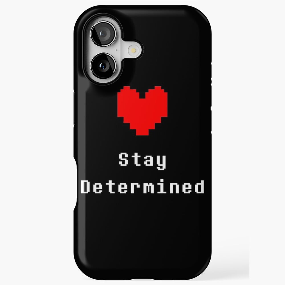Stay Determined Undertale Meme Retro Pixel Cartoon Quote Case for ...