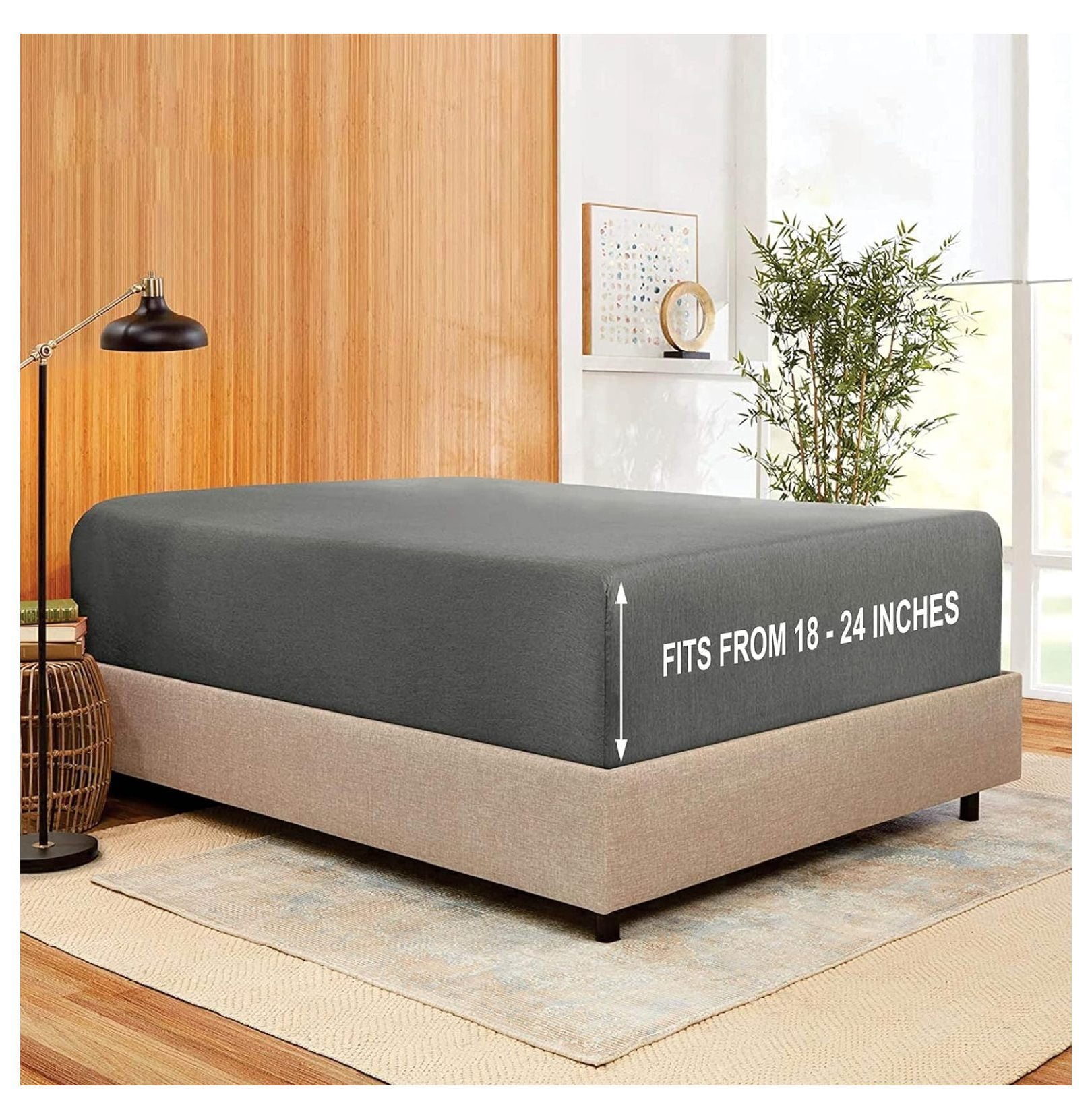 Stay Fitted Single Sheet Extra Deep Pocket Elastic Straps Full Size ...