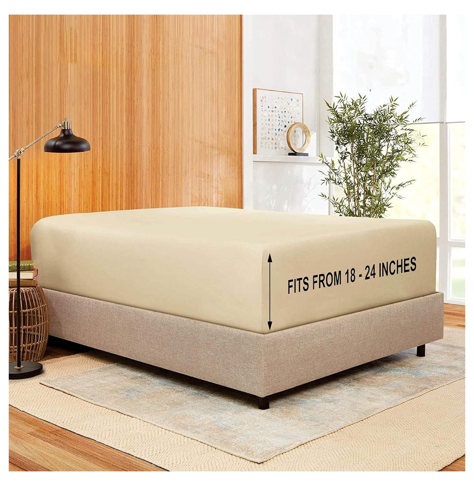 Stay Fitted Single Sheet, Fitted Sheet ! Stay Fit on Mattress with ...