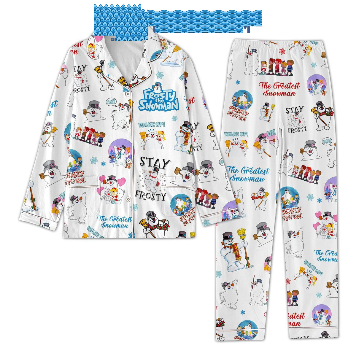 Stay Frosty The Greatest Snowman Pajamas Set - Walmart.com
