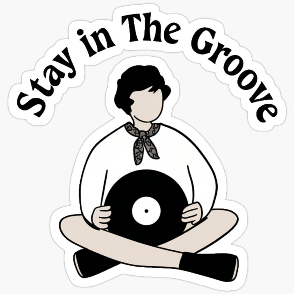 Stay In The Groove Lover Artwork Stickerphone Decal Water Bottle ...