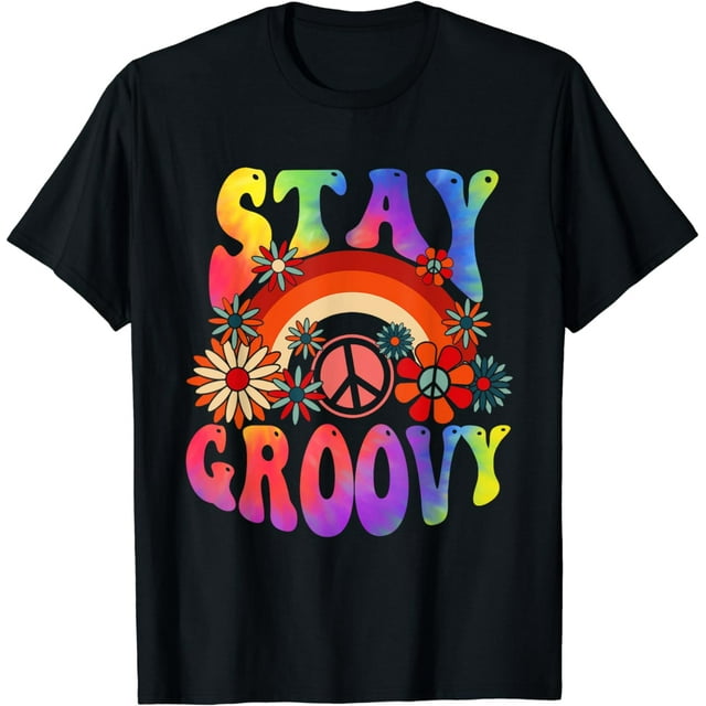 Stay Groovy Peace Sign Love 60s 70s Tie Dye Hippie Halloween T-Shirt - Walmart.com