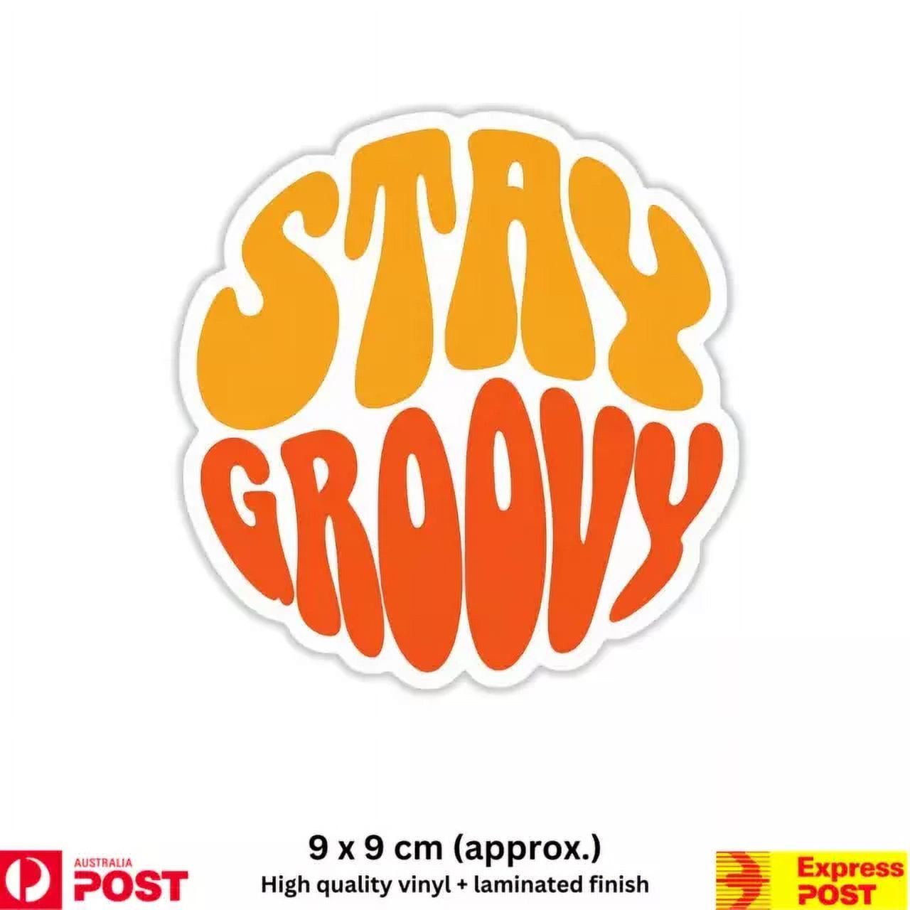 Stay Groovy Retro 70S Hippie Aesthetic Sticker Phone Decal Water Bottle ...