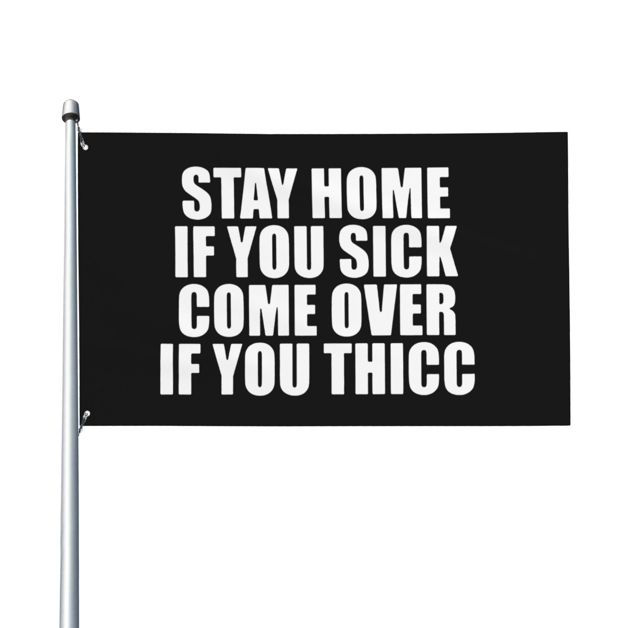 Stay Home If You Sick Come Over If You Thicc Logo Flag Built For ...