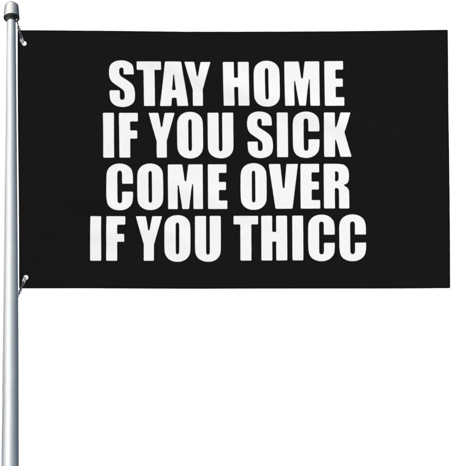 Stay Home If You Sick Come Over If You Thicc Logo Flag Built For ...
