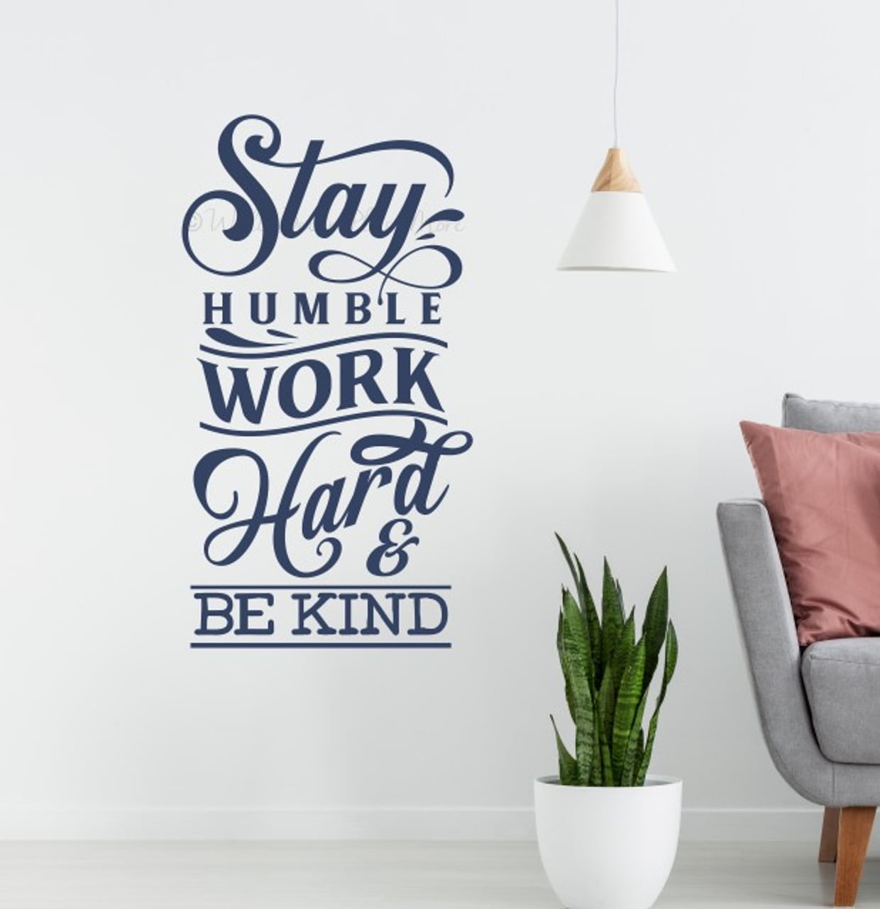 Stay Humble Work Hard Be Kind Quote Decals for Wall - Die-Cut Vinyl ...