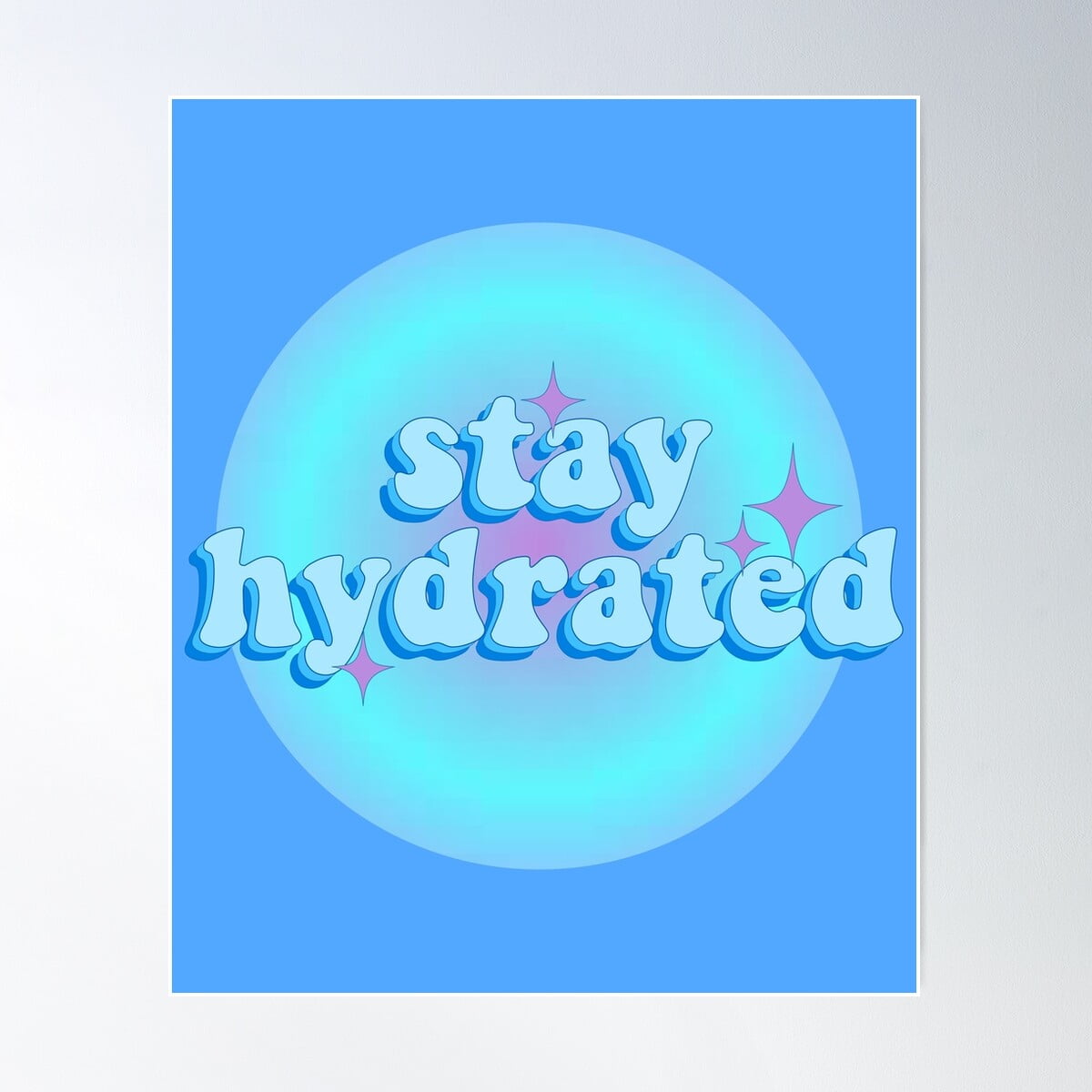 Stay Hydrated Aesthetic Poster Wall Art, Modern Wall Decor For Living ...