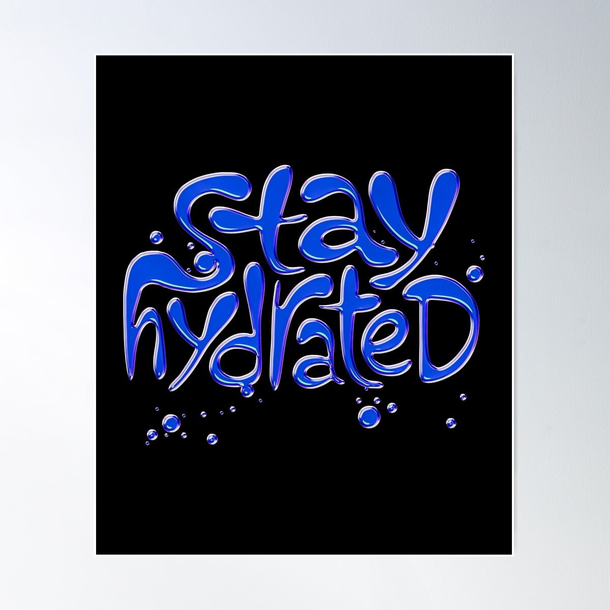 Stay Hydrated, Drink More Water, 3D Text Bubbles, Healthy Lifestyle ...