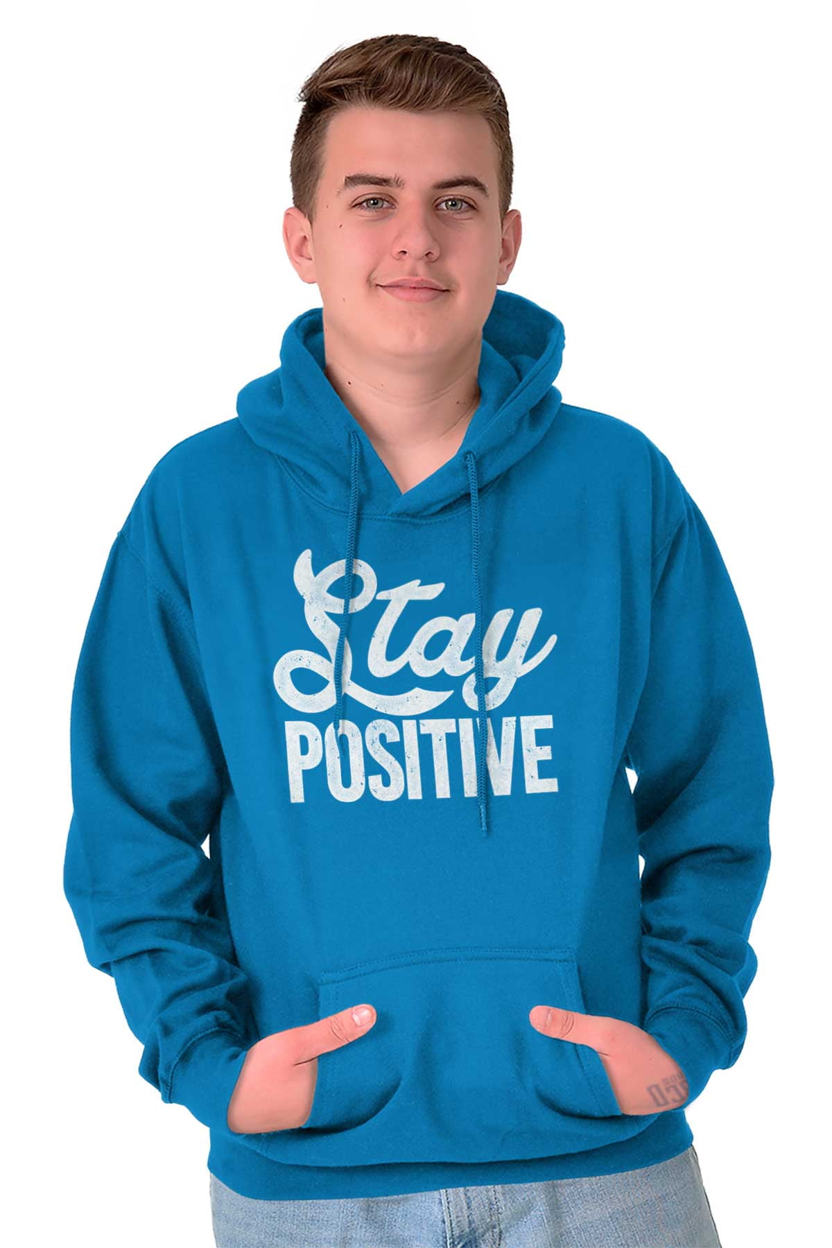 Stay Positive Inspirational Quote Hoodie Sweatshirt Women Men Brisco ...