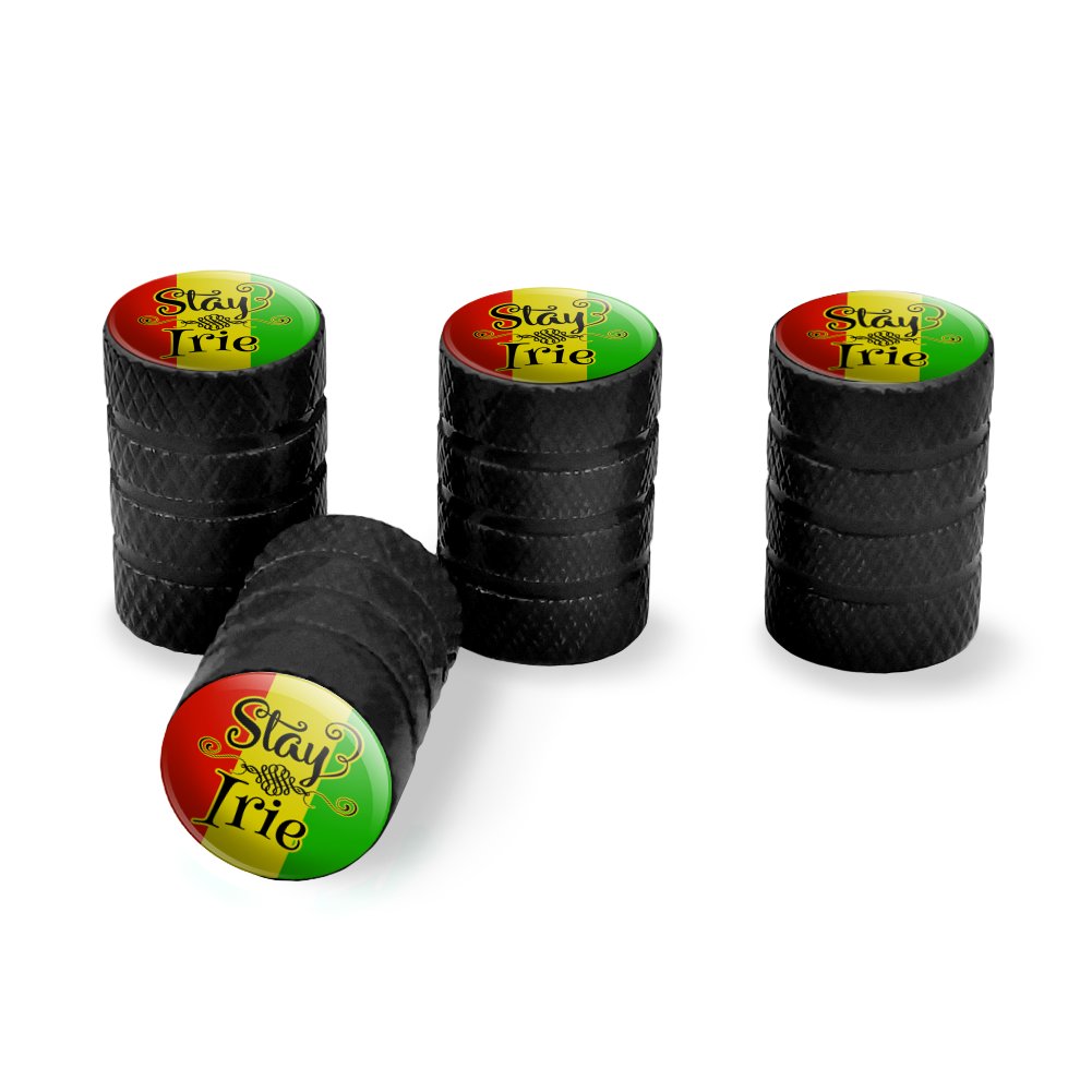 Stay Irie Rastafarian Flag Tire Rim Wheel Aluminum Valve Stem Caps ...