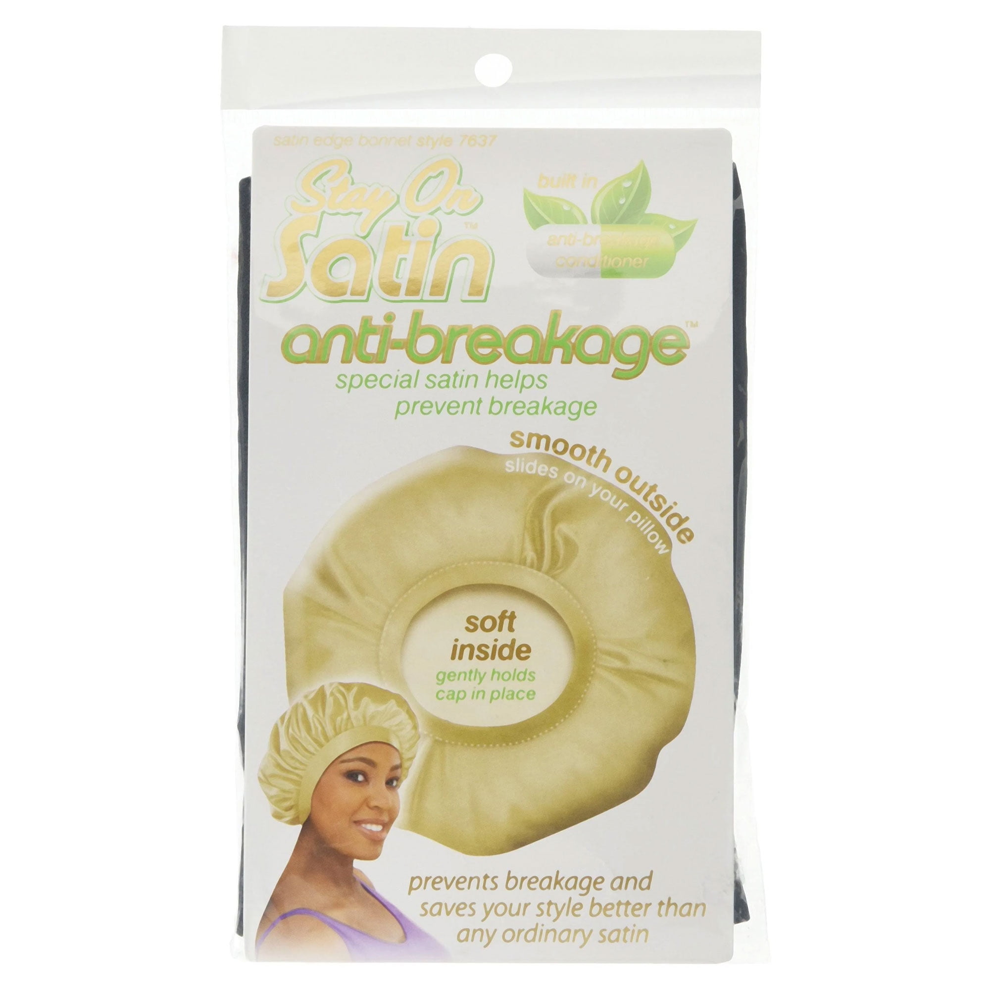 Stay On Satin Anti Breakage Edge Bonnet, Pack of 1 - Walmart.com