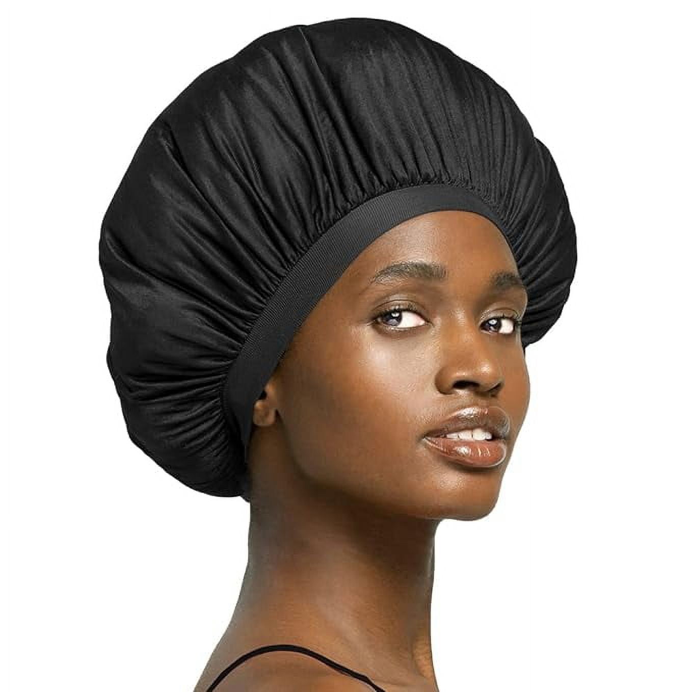 Stay On Satin Satin Edge Bonnet Extra Large (Black) - Walmart.com