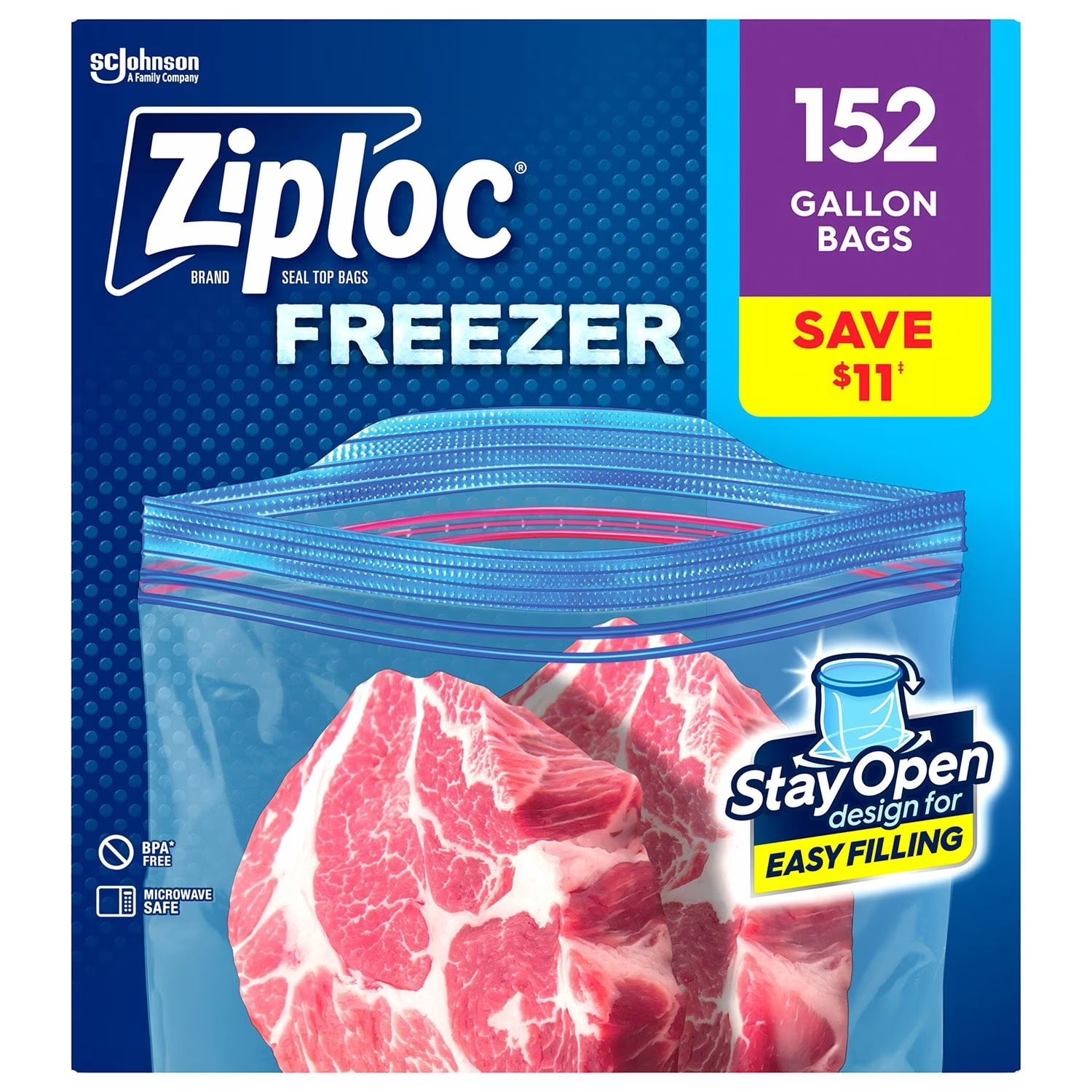 Stay Open Design Gallon Freezer Bags, 152 ct. - Walmart.com