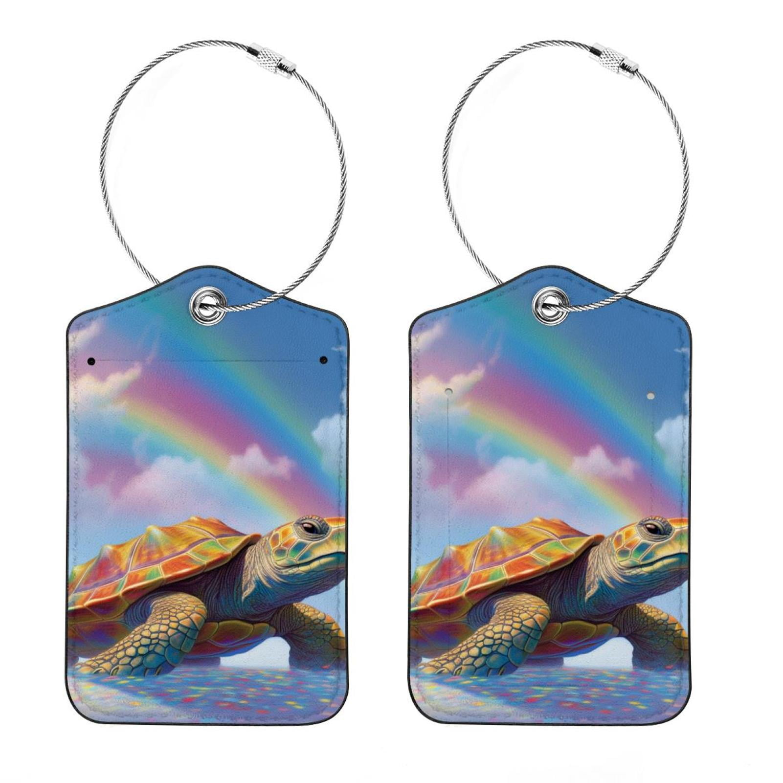 Stay Organized and Secure with 2Pcs Metal Loop Lock Baggage Tags, Sea ...