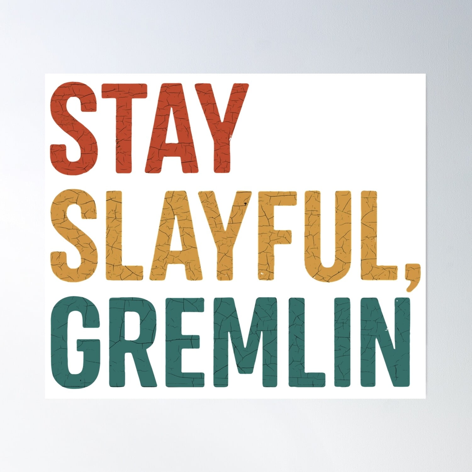 Stay Playful Gremlin Poster Wall Art, Modern Wall Decor, 24x36 UNFRAMED ...