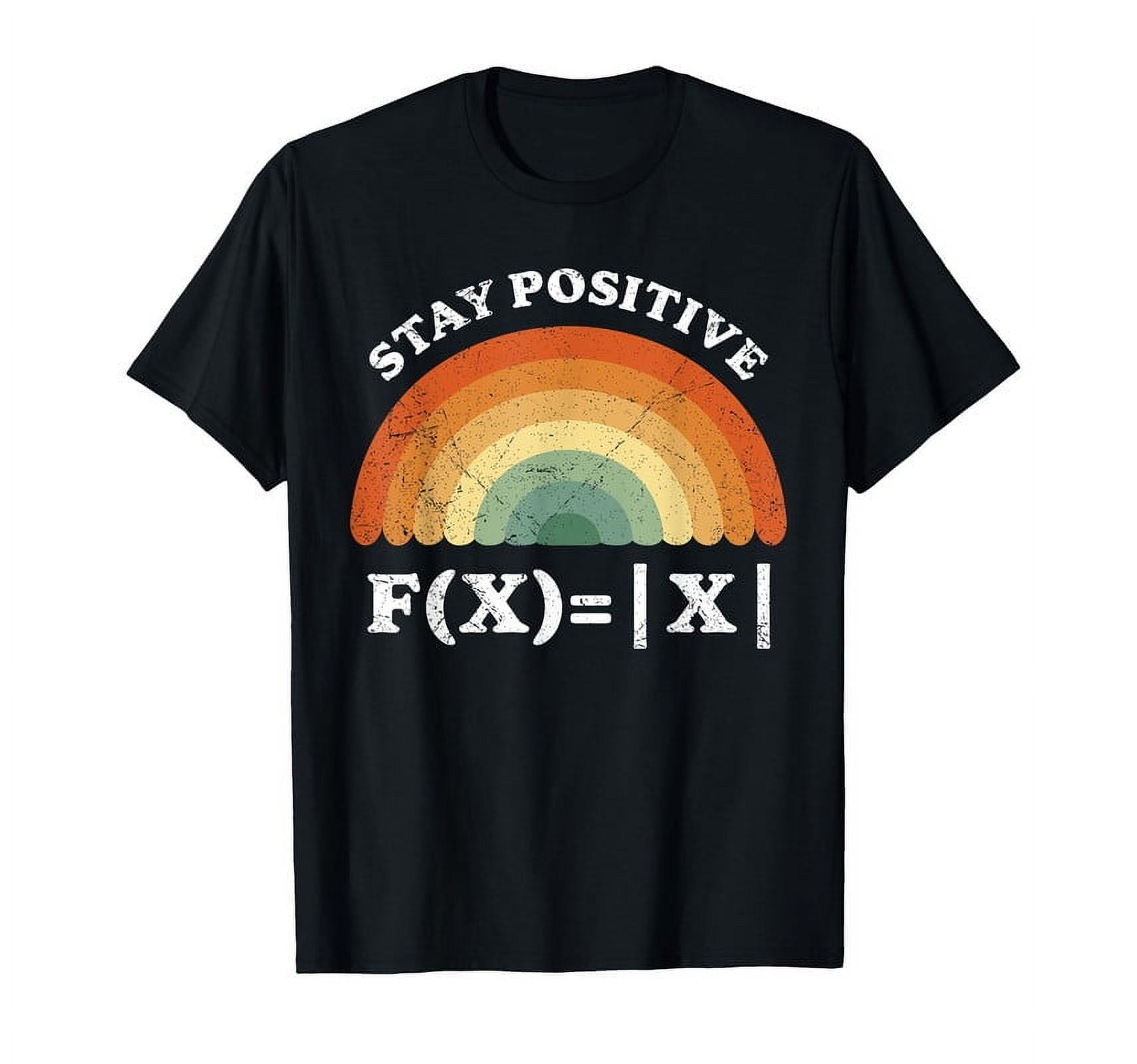 Stay Positive Avoid Negativity Funny Math Equation Teacher T-Shirt ...