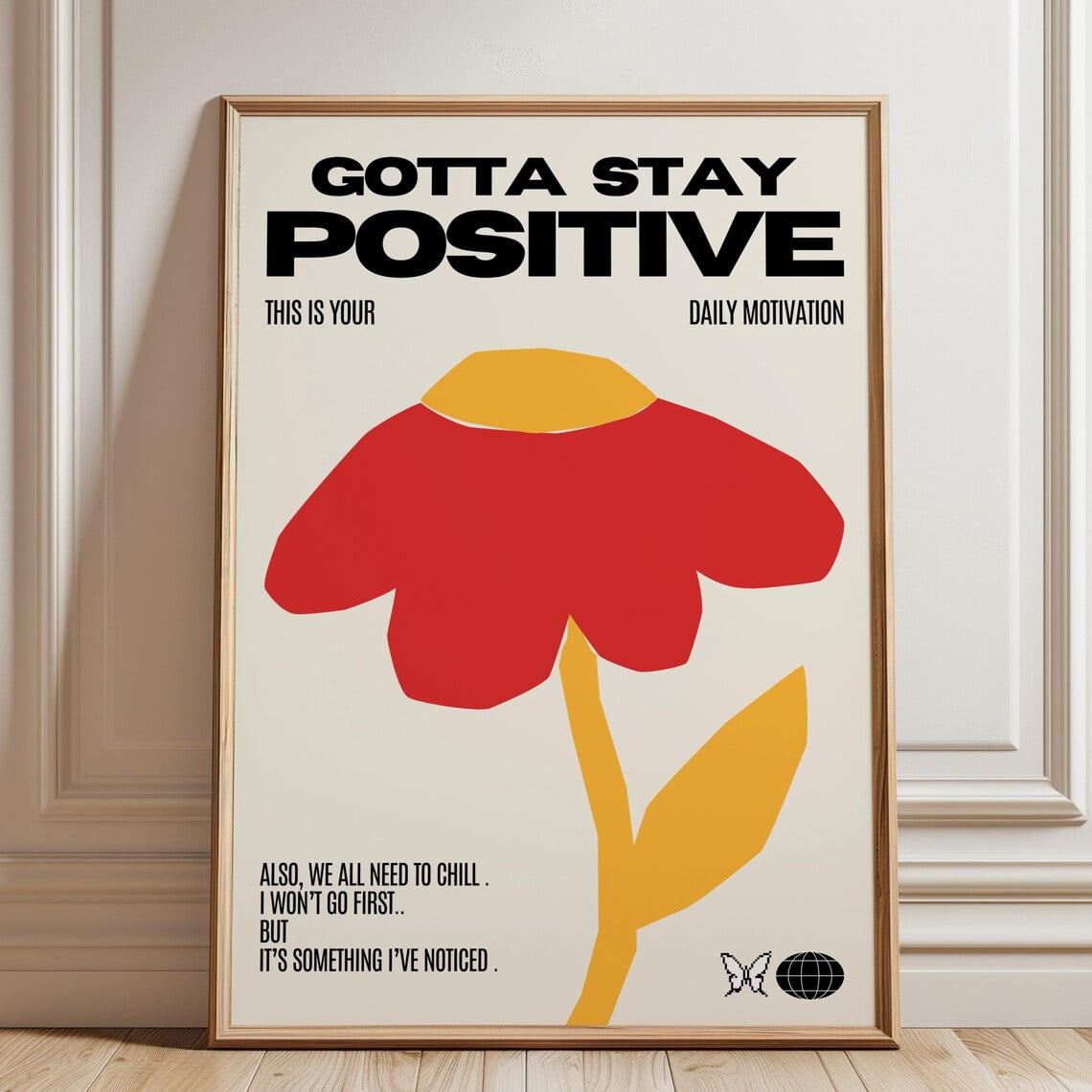 Stay Positive Funny Empowerment Poster • You Got This Print • Bold ...