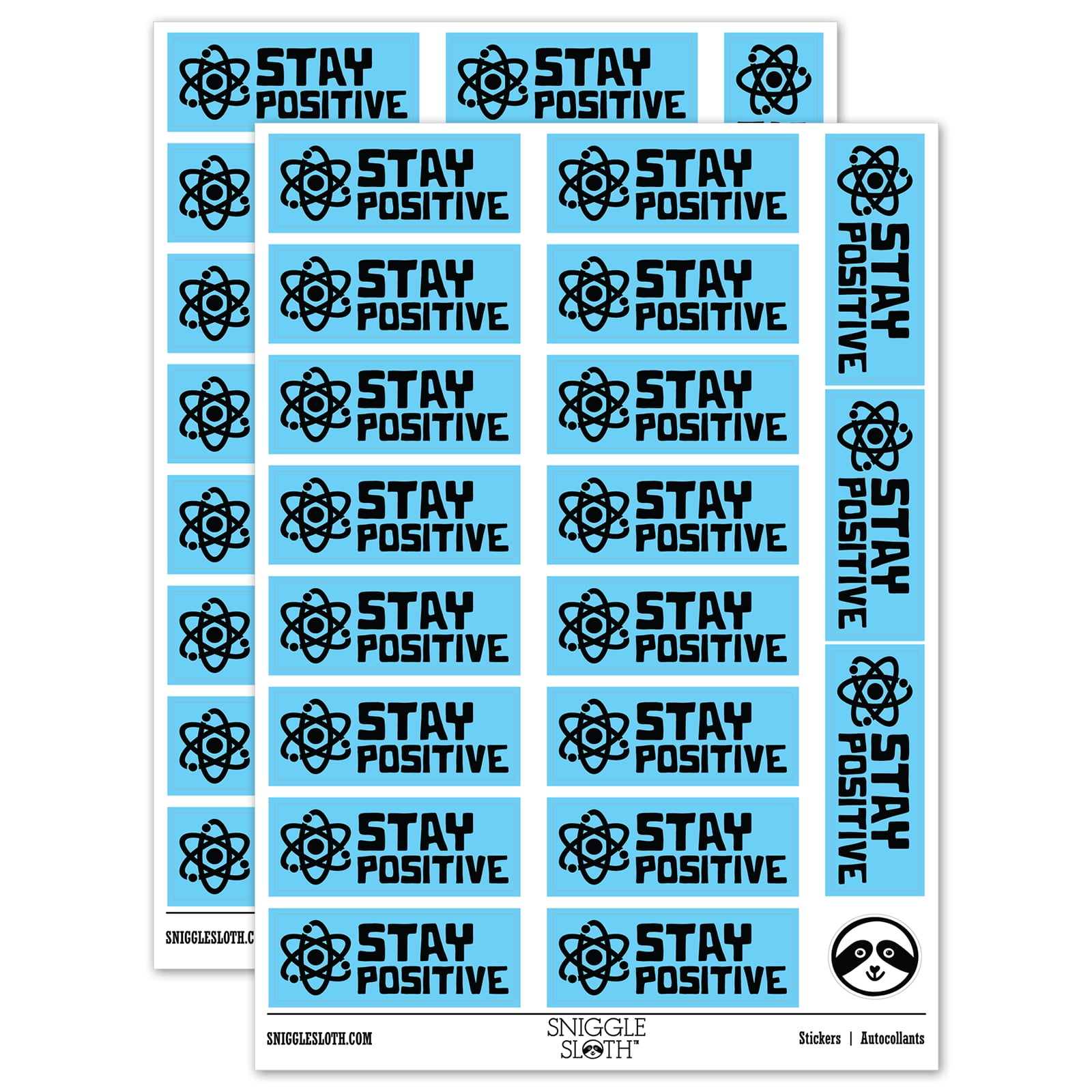 Stay Positive Science Atom Proton Teacher Student School Sticker Set ...