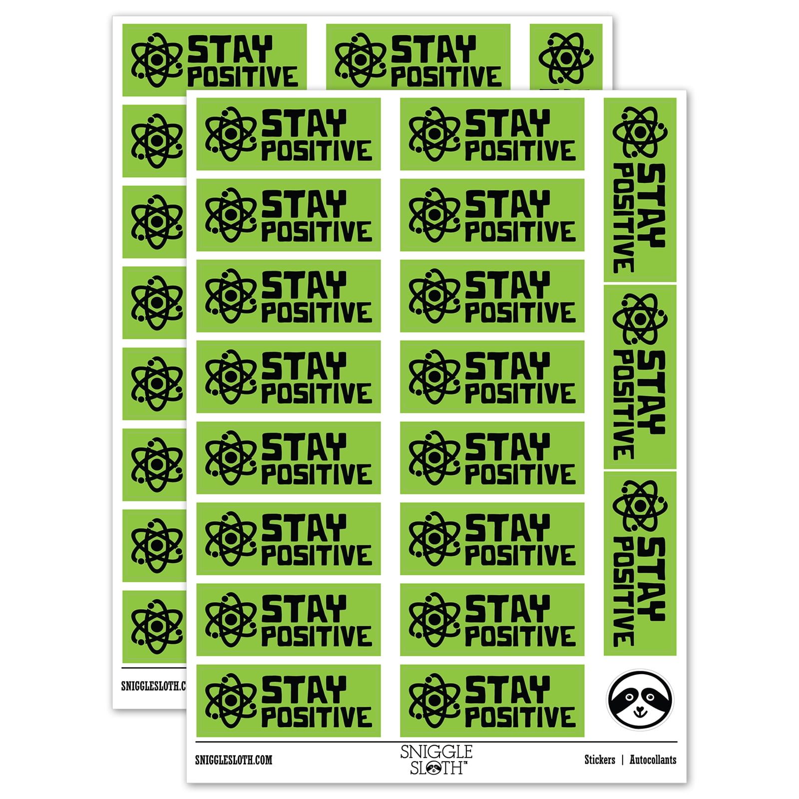Stay Positive Science Atom Proton Teacher Student School Sticker Set ...