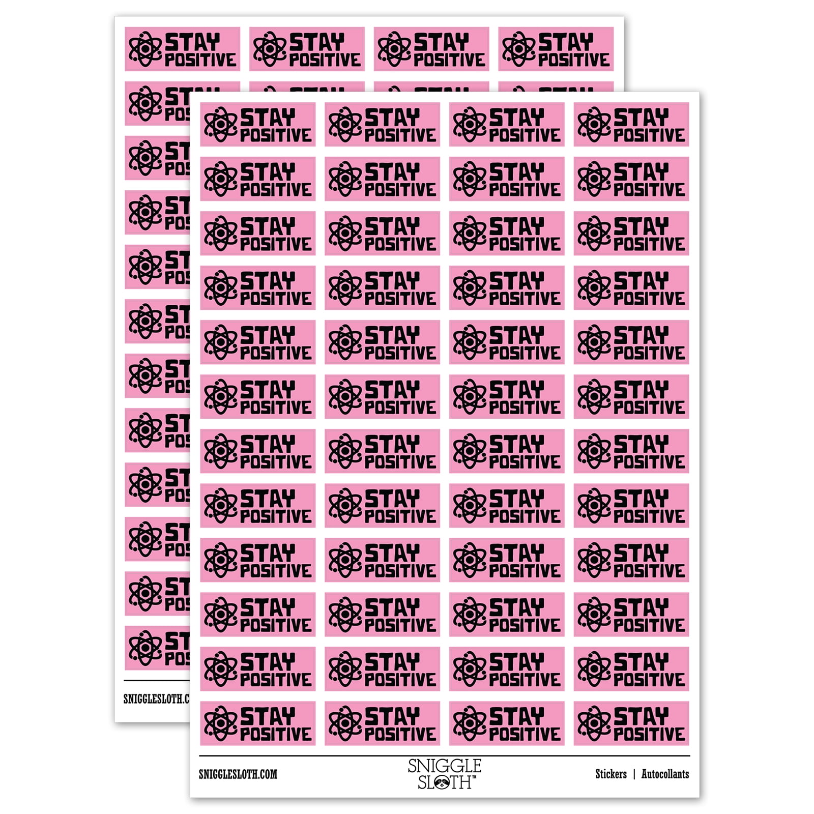 Stay Positive Science Atom Proton Teacher Student School Sticker Set ...
