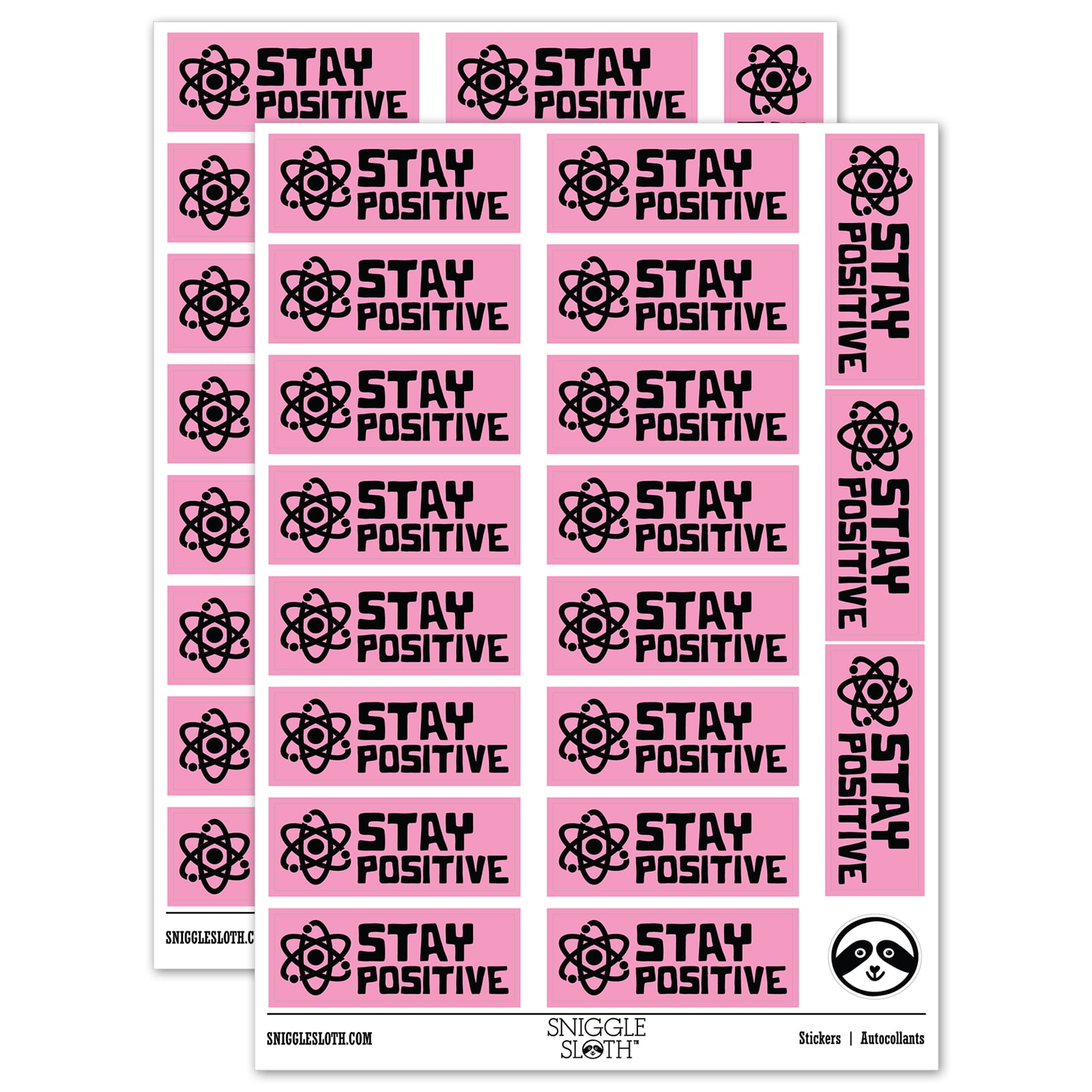 Stay Positive Science Atom Proton Teacher Student School Sticker Set ...